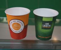 China 7 oz with Food Grade Ink Flexo Printed Design Single Wall Paper Cups for Coffee and Tea for sale