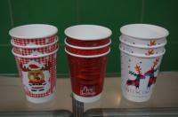 China SGS / FDA / LFGB Logo Printing Double Wall Paper Cups For Hot Coffee 12oz 400ML for sale