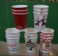 China SGS / FDA / LFGB Logo Printing Double Wall Paper Cups For Hot Coffee 12oz 400ML for sale