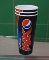 China Custom Recyclable Cold Drink Paper Cups Printed Logo For Juice Cold Beverage for sale