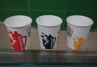China Custom Printed White Black Disposable Paper Cups For Hot Drinks / Coffee for sale