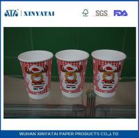 China 400ml Insulated Paper Coffee Cups With Covers / Double Wall Paper Coffee Cups for sale