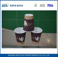 China Brand Name Printing Single Wall Paper Cups Brown For Vending Machines for sale