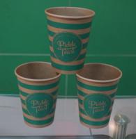 China Recyclable Brown Kraft Paper Cups For Soft Drink , 8oz Coffee Cups for sale