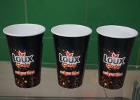 China Black Eco Friendly Single Wall 16oz Paper Cup For Juice / Coco Cola for sale