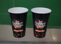 China Black Eco Friendly Single Wall 16oz Paper Cup For Juice / Coco Cola for sale