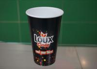 China Black Eco Friendly Single Wall 16oz Paper Cup For Juice / Coco Cola for sale