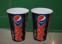 China 20oz Soda Cold Drink Paper Cups With Lids , Take Away Cardboard Coffee Cups for sale