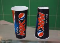 China Biodegradable Disposable Cold Drink Paper Cups / Double PE Coated Cups for sale