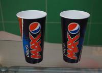 China Biodegradable Disposable Cold Drink Paper Cups / Double PE Coated Cups for sale