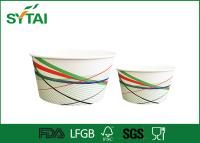 China Custom Print Ice Cream Paper Cups Disposable Salad Bowl With Lids for sale