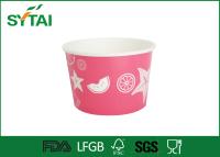 China Custom Print Ice Cream Paper Cups Disposable Salad Bowl With Lids for sale