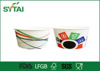 China Customized Food Grade Ice Cream Paper Cups , Disposable Paper Bowl 16oz  520ml for sale