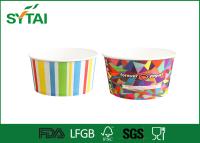 China Recyclable Cute Pattern Waterproof Ice Cream Paper Cups , Small Disposable Paper Cups 16oz for sale