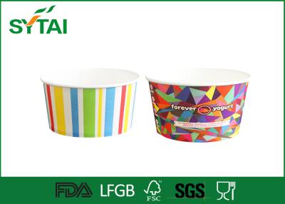 China Recyclable Cute Pattern Waterproof Ice Cream Paper Cups , Small Disposable Paper Cups 16oz for sale
