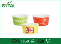 China Recycled Paper Ice Cream Cups with Custom Printing Polka Dot  24oz Paper Soup Cups for sale