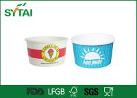 China 10oz Logo Printed Disposable Paper Ice Cream Cups / Compostable Paper Cups Wholesale for sale