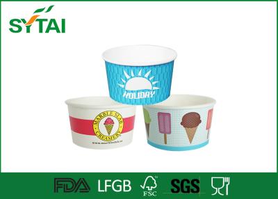 China 10oz 12oz 16oz Pape Disposable Ice Cream Cups , Customized Recyclable Frozen Yogurt Cup for sale