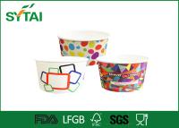China Small Custom Printed Frozen Yogurt & Ice Cream Paper Cups with Lids , Paper Bowls 2oz for sale