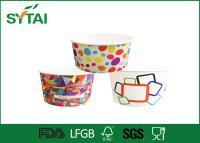 China Small Custom Printed Frozen Yogurt & Ice Cream Paper Cups with Lids , Paper Bowls 2oz for sale