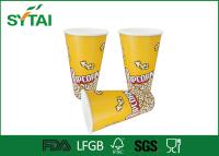 China Custom Printed Paper Popcorn Buckets Greaseproof and Waterproof Popcorn Container for sale
