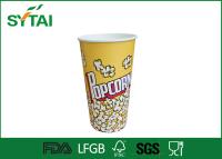 China 24oz 760ml Large Capacity PE Coated Paper Popcorn Bucket for Cinema / Theatre for sale