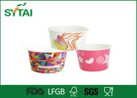 China PE Coated disposable ice cream cups Custom Printed With Logo for sale