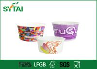 China PE Coated disposable ice cream cups Custom Printed With Logo for sale