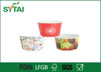 China ONT TIME USE Paper Ice Cream Cups With Lids / ice cream storage container paper for sale