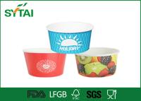 China ONT TIME USE Paper Ice Cream Cups With Lids / ice cream storage container paper for sale