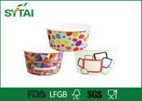 China Printing ice cream cups paper Personalized Cold Food disposable ice cream containers for sale
