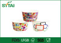 China Offset Printing Paper Ice Cream Cups / Cold Beverage disposable ice cream cups with lids for sale