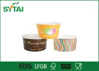China 20oz Single / Double Pe Coated ice cream paper containers For Cold Food for sale