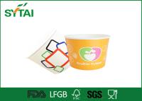 China Recycled 10oz eco Print Paper Ice Cream Cups 600ml Capacity for sale