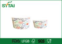 China Big Capacity Custom Printing ice cream bowls paper Biodegradable 16oz for sale