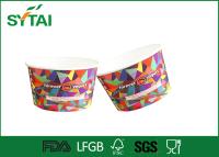 China PE coated 8 / 12 / 16 Oz small paper ice cream cups Flexo Printing for sale