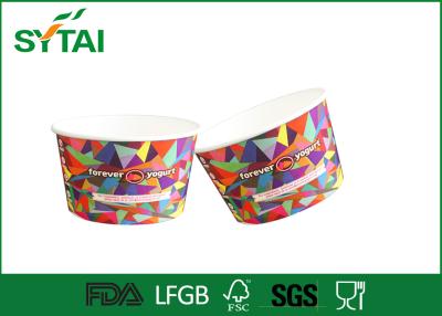 China PE coated 8 / 12 / 16 Oz small paper ice cream cups Flexo Printing for sale