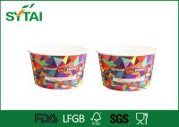 China PE coated 8 / 12 / 16 Oz small paper ice cream cups Flexo Printing for sale