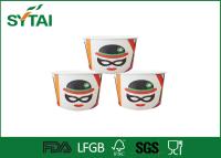 China Custom Logo Paper Ice Cream Cups / Biodegradable paper ice cream bowls Character Design for sale