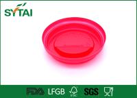 China 8 Oz Red Plastic Paper Cup Lids for Coffee or Tea Paper Cups for sale