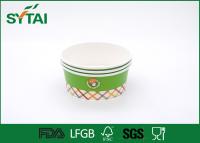 China FDA / SGS / ISO9001 Customised Paper Ice Cream Cups Printing For Fruits for sale