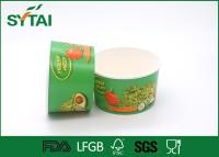 China Green Large Capacity Biodegradable Paper Salad Bowl For Vegetables for sale