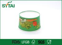 China Green Large Capacity Biodegradable Paper Salad Bowl For Vegetables for sale