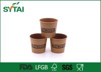 China Promotional Thick Kraft Paper Cups Disposable Take Away Coffee Cups Custom Logo Printed for sale