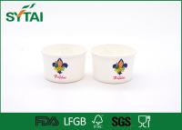 China 6 Oz Size 240 ML Disposable Eco - friendly White Paper Ice Cream Cups Impermeable for sale
