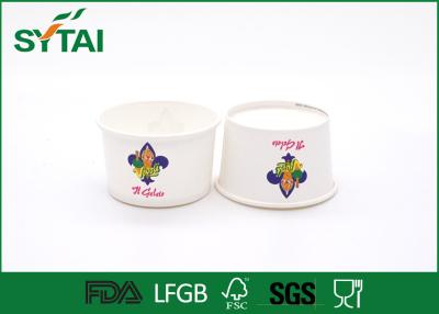 China 6 Oz Size 240 ML Disposable Eco - friendly White Paper Ice Cream Cups Impermeable for sale