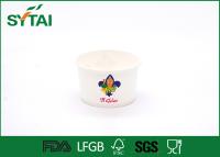 China 6 Oz Size 240 ML Disposable Eco - friendly White Paper Ice Cream Cups Impermeable for sale