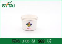 China 6 Oz Size 240 ML Disposable Eco - friendly White Paper Ice Cream Cups Impermeable for sale