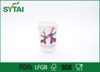 China White Custom Logo Insulated Disposable Double Wall Paper Coffee Cups For Christmas for sale