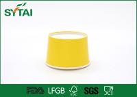 China Simple Customized Yellow  Paper Ice Cream Bowls Disposable Logo Printed for sale